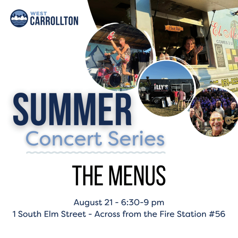 Summer Concert Series – The Menus | City of West Carrollton