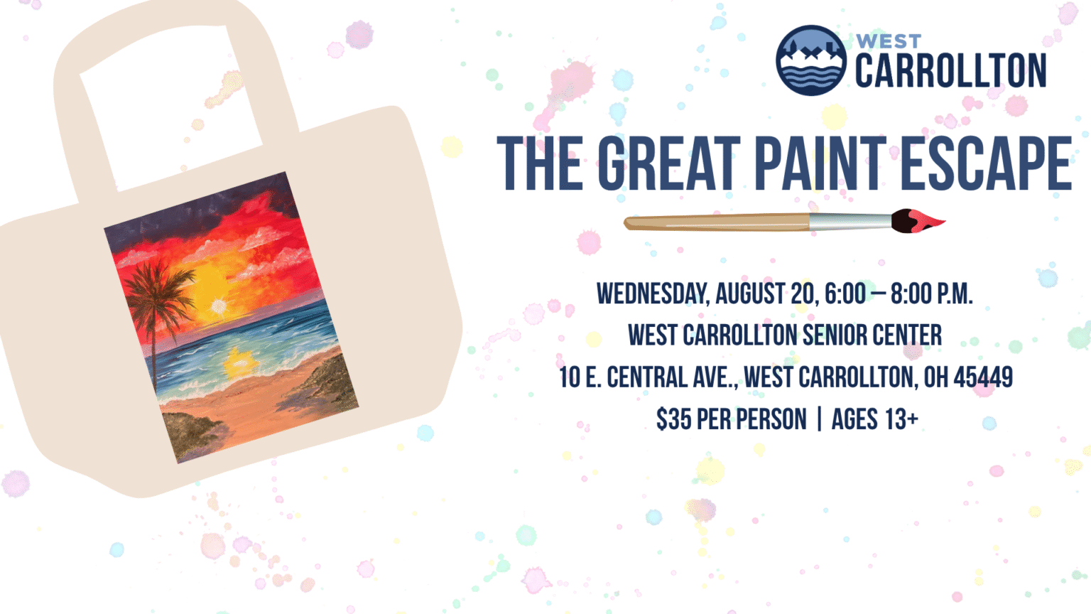 The Great Paint Escape – Summer 2025 | City of West Carrollton